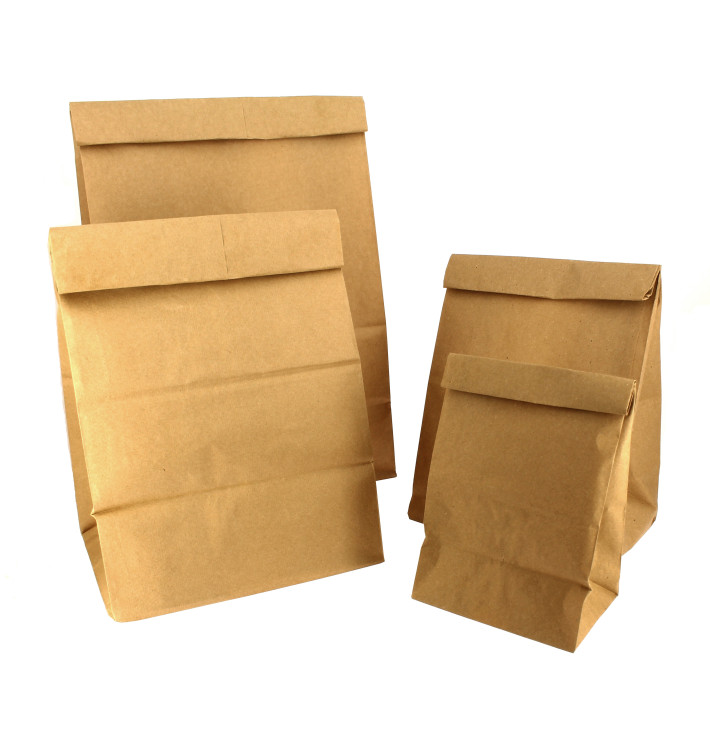 Paper Bag without Handle Kraft 70g/m² 20+16x40cm (25 Units)