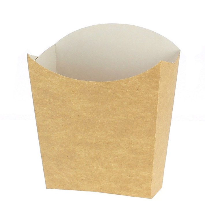 Paper French Fries Scoop Container Kraft Small size 8,2x2,2x9cm (600 Units)