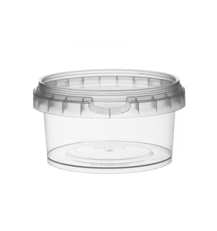 Plastic Deli Container with Plastic Lid PP Tamper-Evident 210 ml Ø9,5 ...
