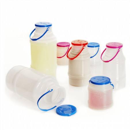 Plastic Milk Container with Handle and Lid 1000 ml (10 Units)