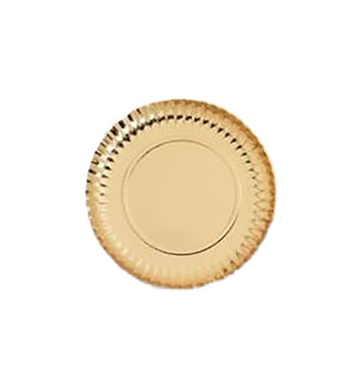 Paper Plate Round Shape Gold 32cm (50 Units)