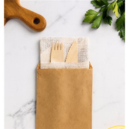 Paper Cutlery Envelopes Kraft 9x24cm (1000 Units)