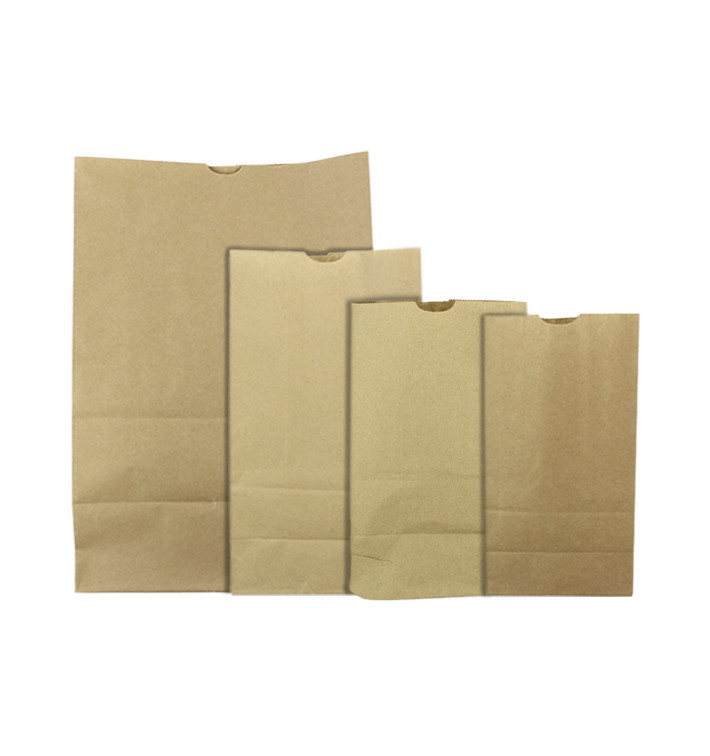 Paper Bag without Handle Kraft 50g/m² 22+12x30cm (25 Units)