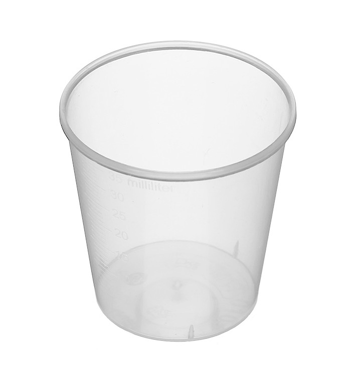 Reusable Unbreakable Cup PP Shot Clear 35ml (50 Units)