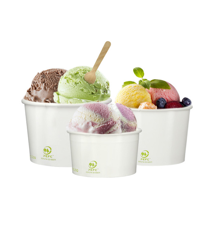 Paper Ice Cream Container Eco-Friendly 310ml (50 Units)