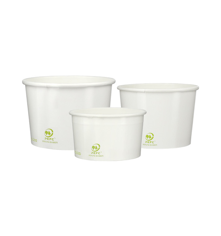 Paper Ice Cream Container Eco-Friendly 140ml (60 Units)