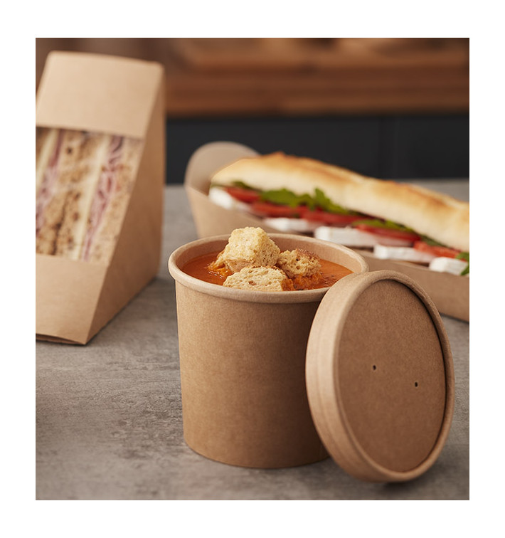 Kraft-Kraft Carton Pot 12Oz/350ml Ø9,0cm (500 Units)