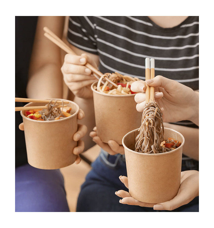 Kraft-Kraft Carton Pot 16Oz/450ml Ø10,0cm (500 Units)