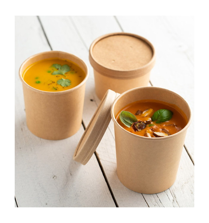 Kraft-Kraft Carton Pot 16Oz/450ml Ø10,0cm (500 Units)
