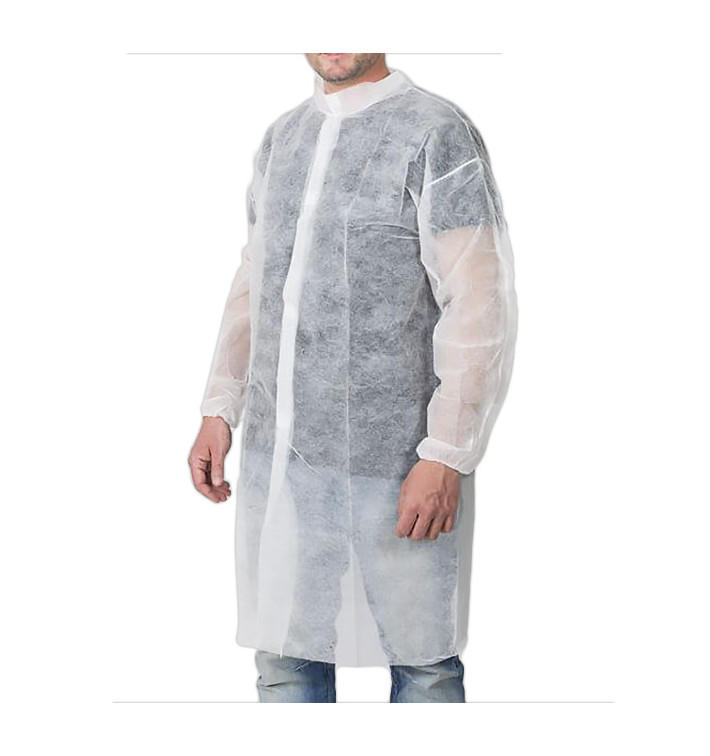 Disposable Lab Coat Visitor Guest TST PP Velcro White XL 25gr (1 Units)