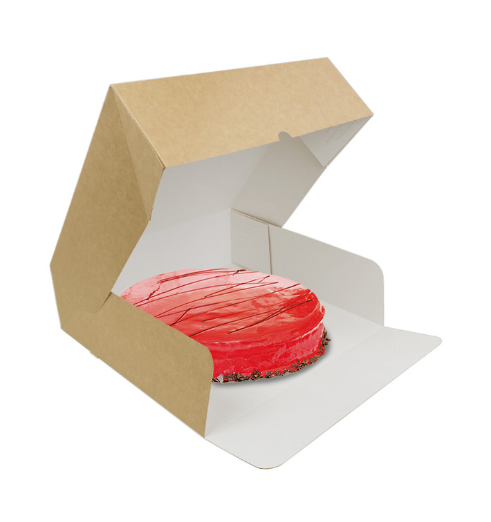 Kraft Carton Box with flip-top front 35x35+10cm (25 Units)