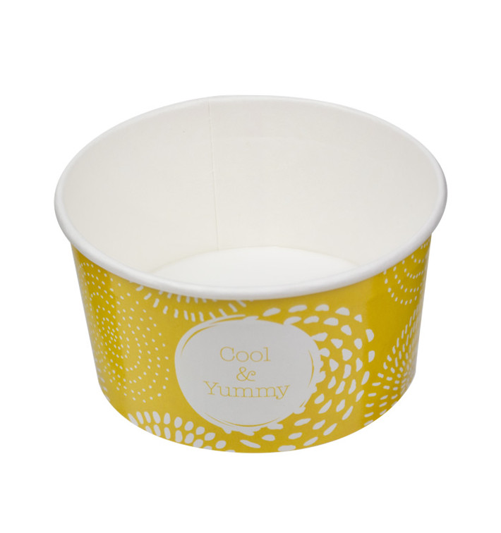 Paper Ice Cream Container "Cool&Yummy" 5oz/140ml (1000 Units)