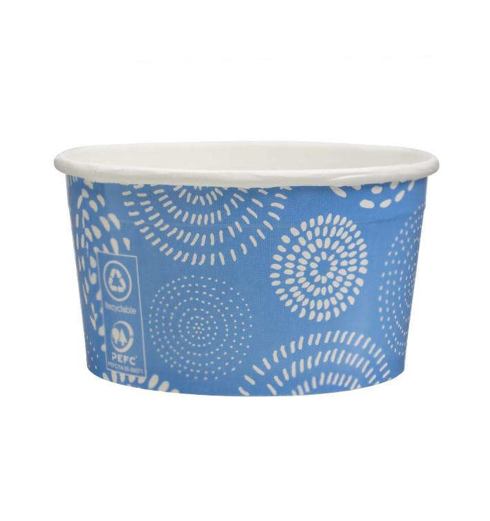 Paper Ice Cream Container "Cool&Yummy" 6oz/175ml (50 Units)