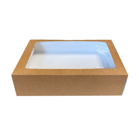 Kraft Platter Box with Window 31x22,5x8,2cm (25 Units)