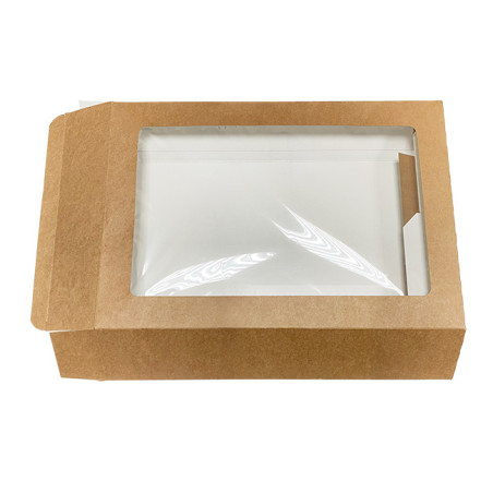 Kraft Platter Box with Window 31x22,5x8,2cm (25 Units)