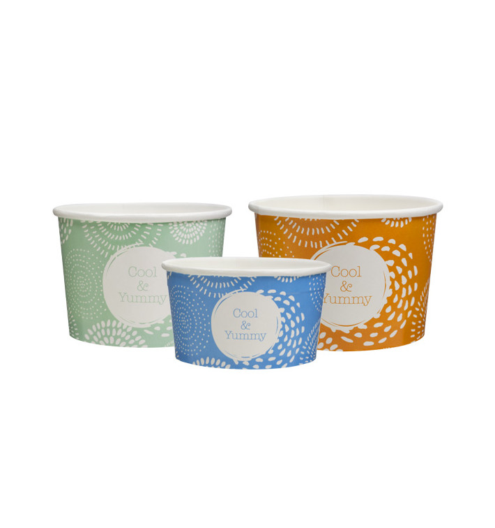 Paper Ice Cream Container Cool&Yummy 10Oz/310ml (600 Units)
