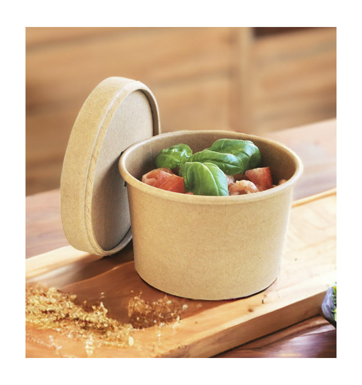 Kraft-Kraft Carton Lid for Carton Pots of 9,0cm (25 Units)